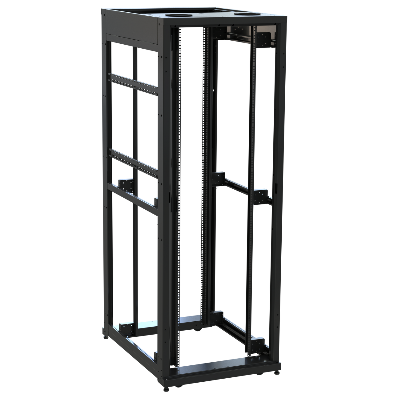 45 RU SNE Series Rack Frame, 42 Inches Deep, 30 Inches Wide with Cage ...