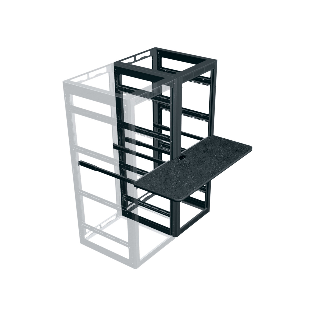 24 Inch Deep Writing Shelf For 31 Inch Deep Racks, 4 Bay - Rackmount ...