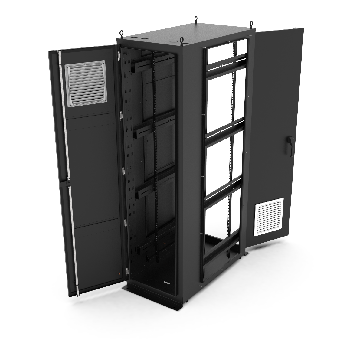 Great Lakes Free Standing NEMA 12 Server Cabinet GL840N12-2442-SS-AFA3-SQM6