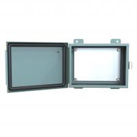 N12 J Box, Hinge Cover w/panel - 6 x 8 x 3.5 - Steel/Gray