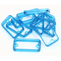 Translucent Blue Plastic Bezels For 1455D Enclosures- 10/Pack ...