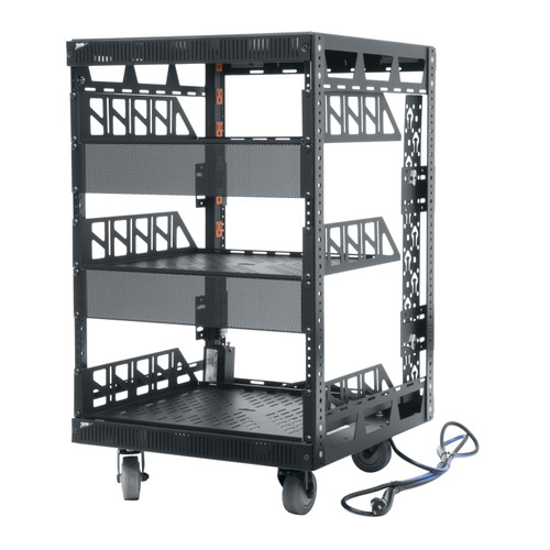 14 RU Pre-Configured Slim 5 Series 19-1/8 Inch Wide Rack Frame, 20 ...