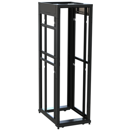 42 RU SNE Series Rack Frame, 36 Inches Deep, 24 Inches Wide with 10-32 ...