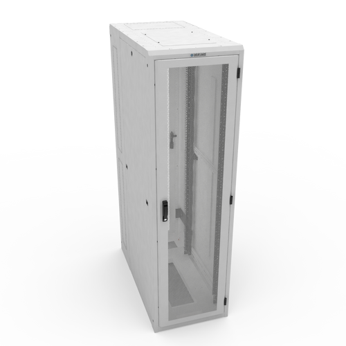 44U 24W42D White ES Cabinet with Mesh Doors - Rackmount Solutions