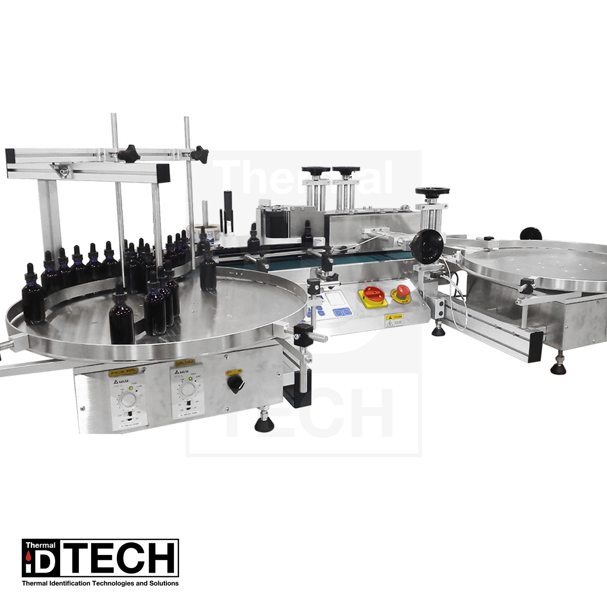 Thermal Fire Label Applicator Round Jars and Side Labels