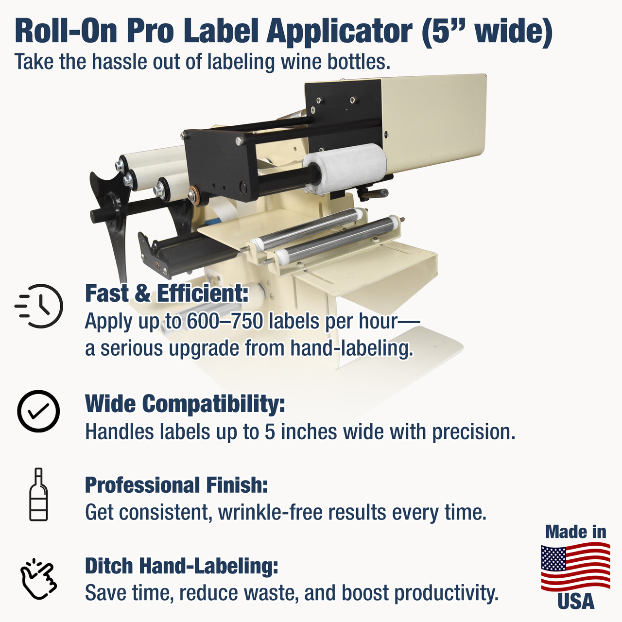 Thermal Roll-On Pro 5" Round products label applicator