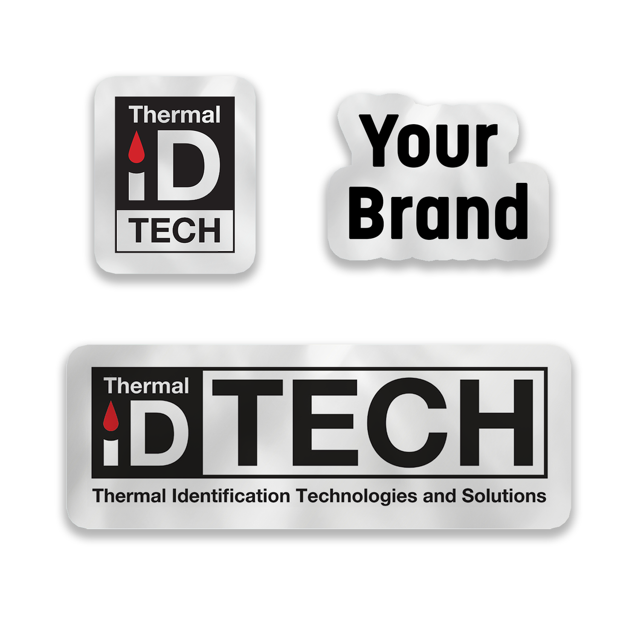50 Custom 3" Silver Die Cut Stickers