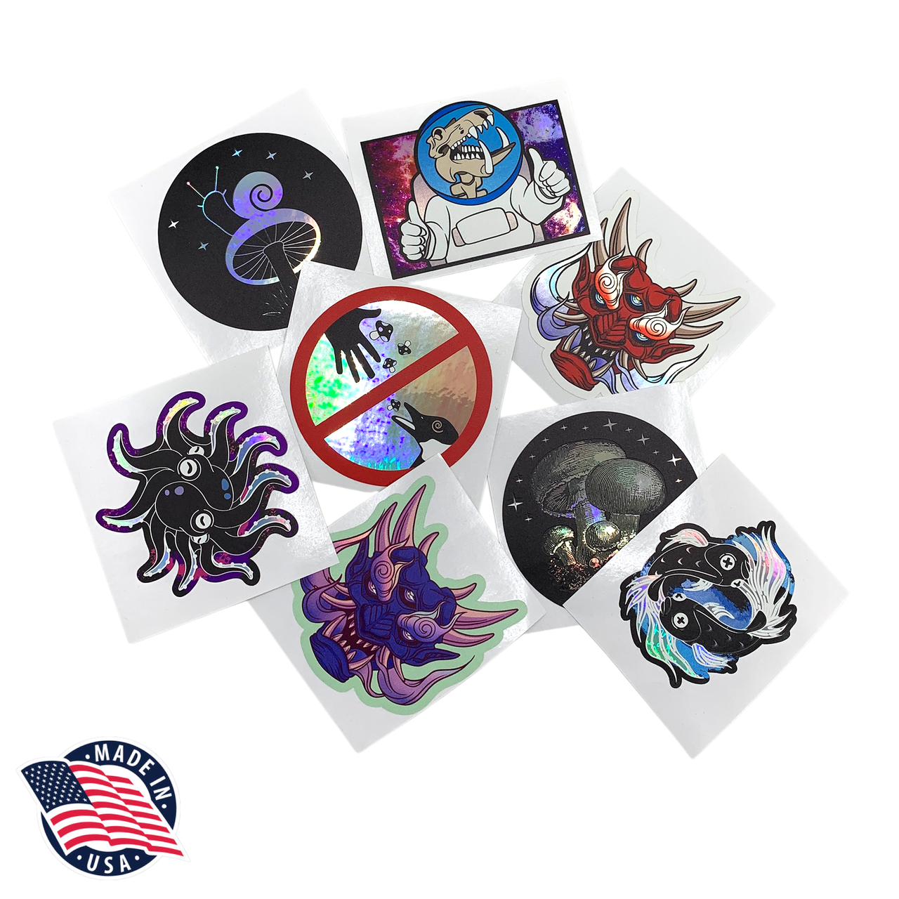 50 Custom 3" Holographic Die Cut Stickers
