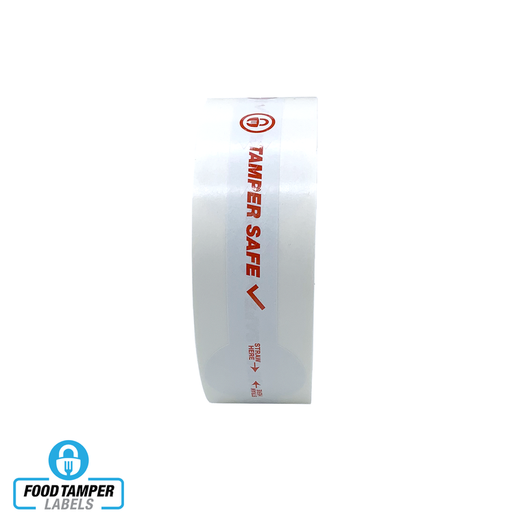 "Tamper Safe" Drink Tamper Labels - Tamper Evident Food Safety Labels