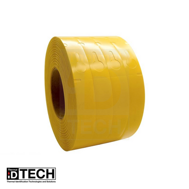 1" x 10" Yellow Strip Tags with Perforated End (1,000/Roll)