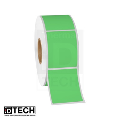 4" X 6" Blank Fluorescent Green Thermal Transfer Label (3" core)