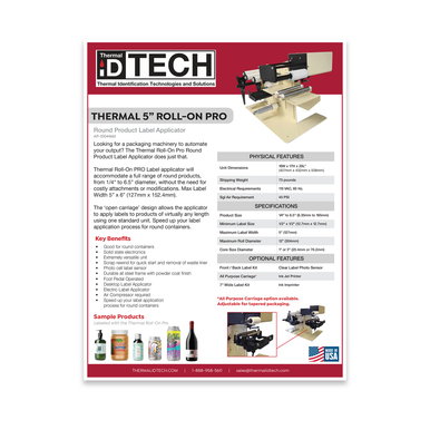 Roll-On Pro Spec Sheet