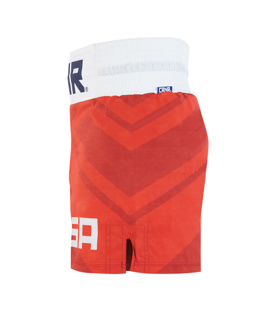 Competition USA Boxing Trunks | Red | Combat Corner