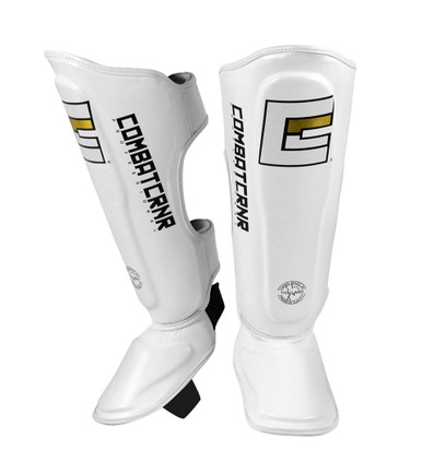 White Muay Thai Shin Guards | Kick Boxing & MMA | Combat Corner