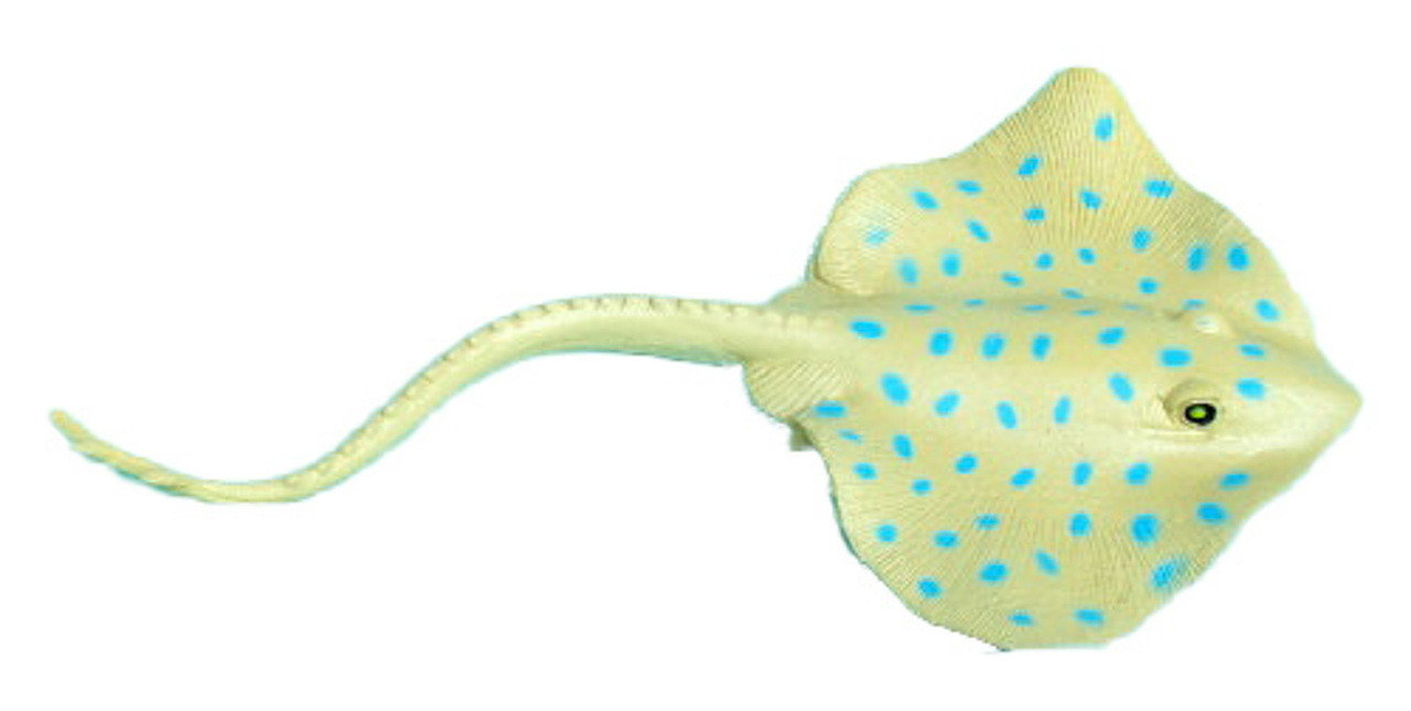 Stingray blue spotted 6-inch plastic - F469 B5 - Collectible Wildlife Gifts