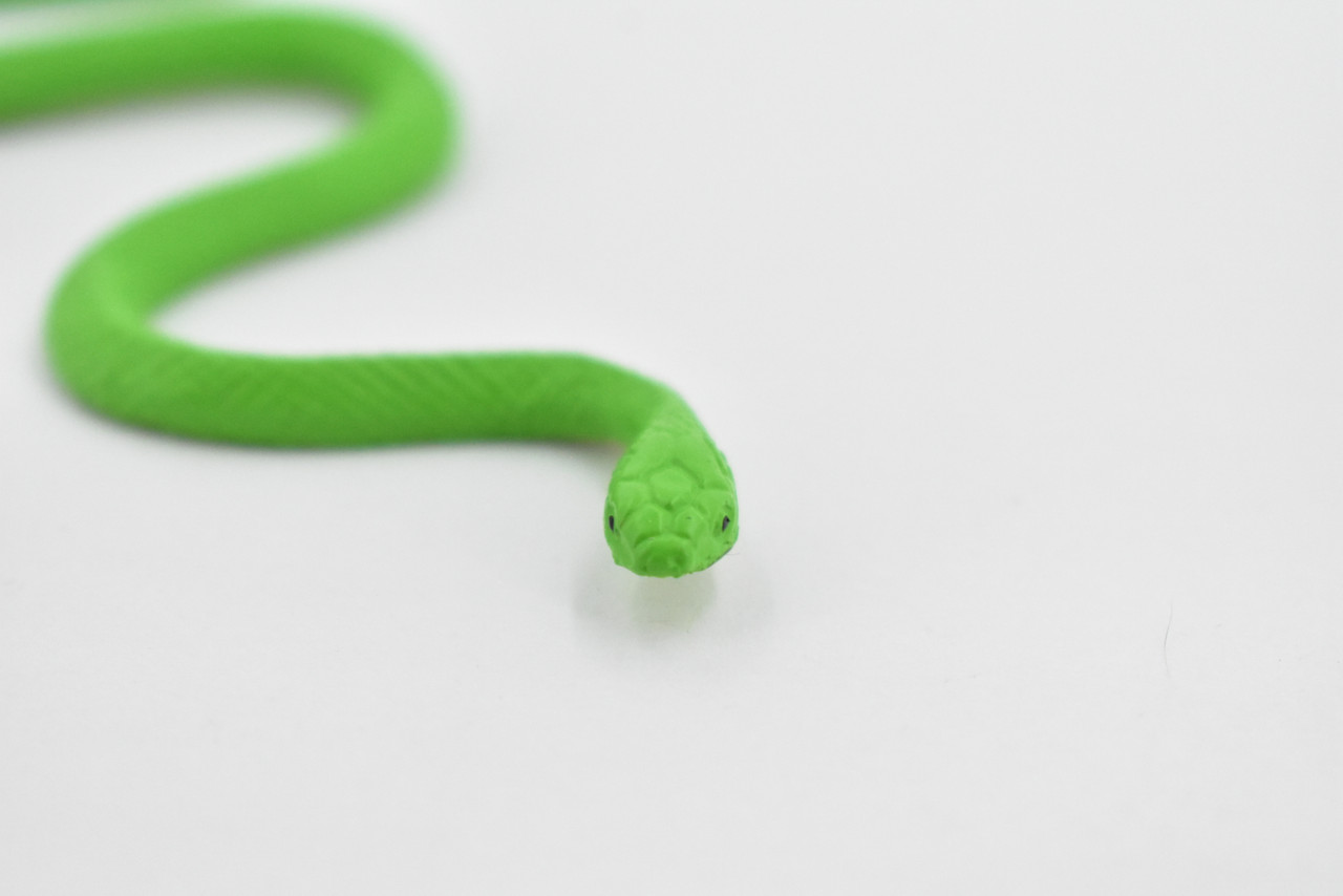 Snake, Western Green Mamba Snake, Rubber Reptile, Educational, Realistic Hand Painted, Figure ...