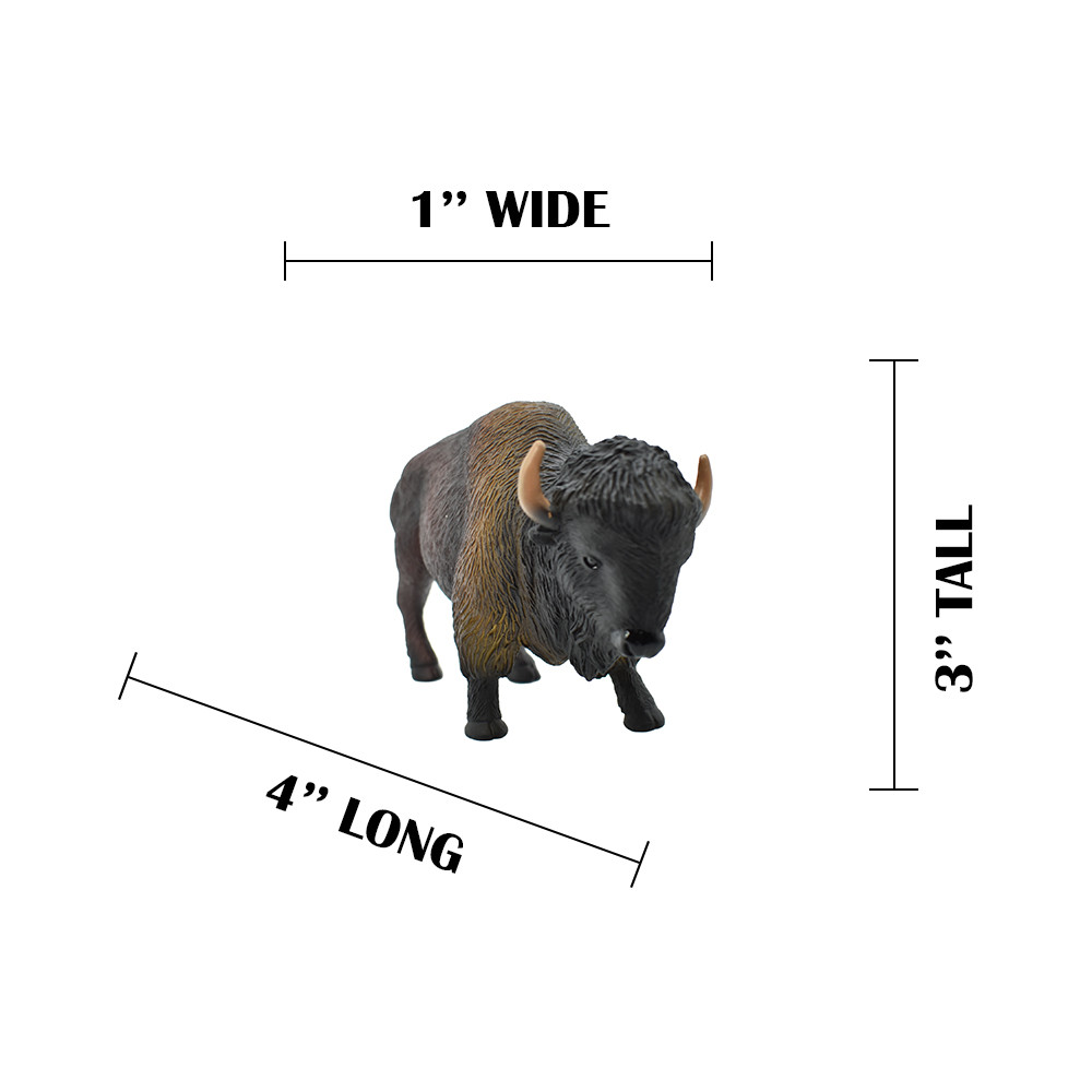 Buffalo, Bison, Museum Quality Plastic Animal, Educational, Toy, Kids ...