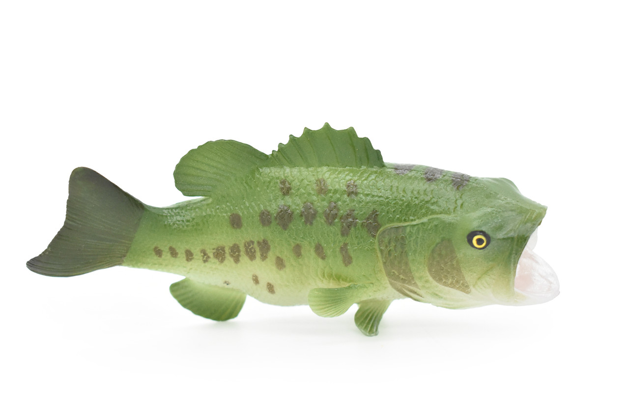 Realistic Bass Fish Model HEMOTON 2pcs Bass Fish Model Large Mouth Fake ...