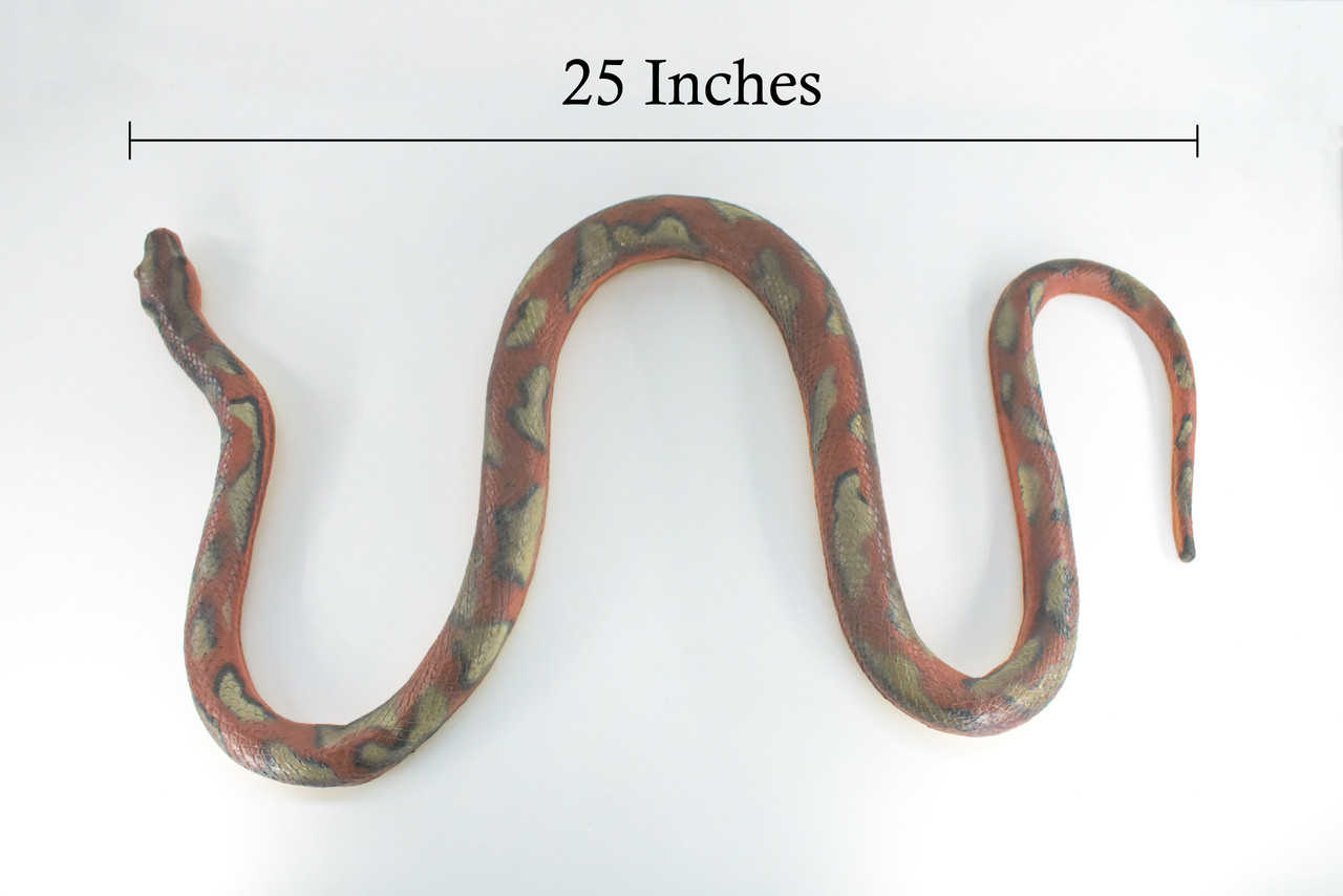 Python, Red, Very Large, Hand Painted, Museum Quality, Soft Rubber ...