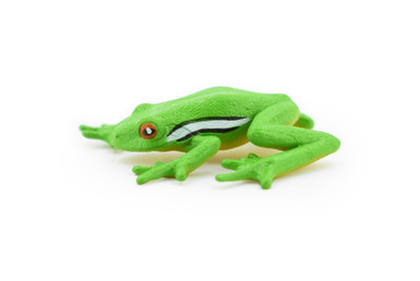 Green Tree Frog, Hand Painted, Amphibian, Hard Rubber, Realistic Frog ...