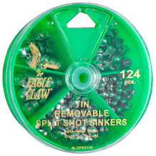 Eagle Claw - Split Shot Dial Pack 124pc Assorted Sizes - Big Country ...
