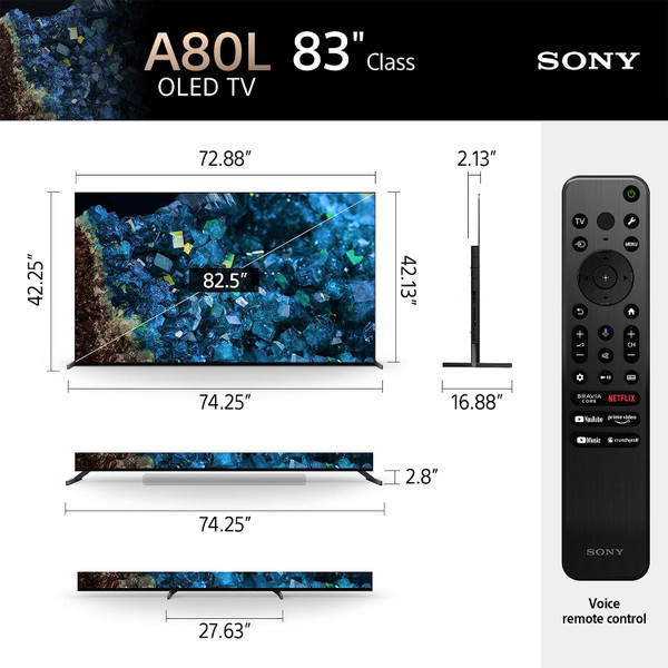 Sony 83" A80L BRAVIA XR 4K OLED TV