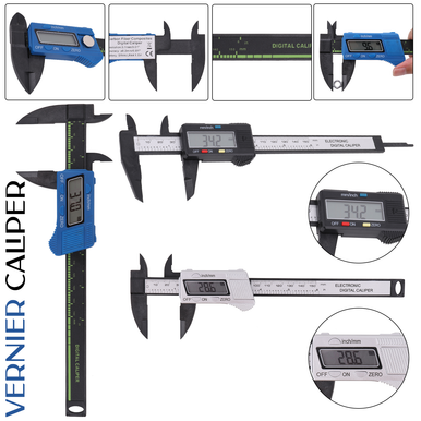 6" Vernier Caliper with LCD Display - Neel Blue