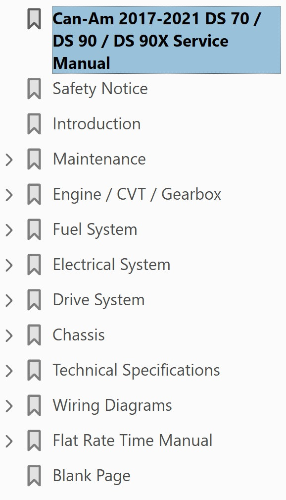 Can-Am 2019 DS 90 X DS90 DS90X 90X Service Manual