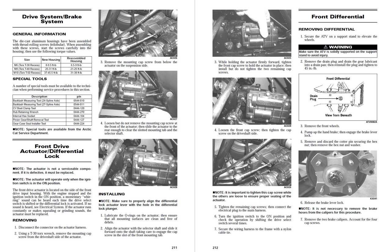 Arctic Cat 2015 ATV 500 TRV Service Manual