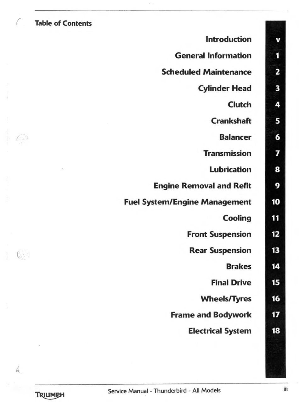 Triumph 2014 Thunderbird Commander Service Manual