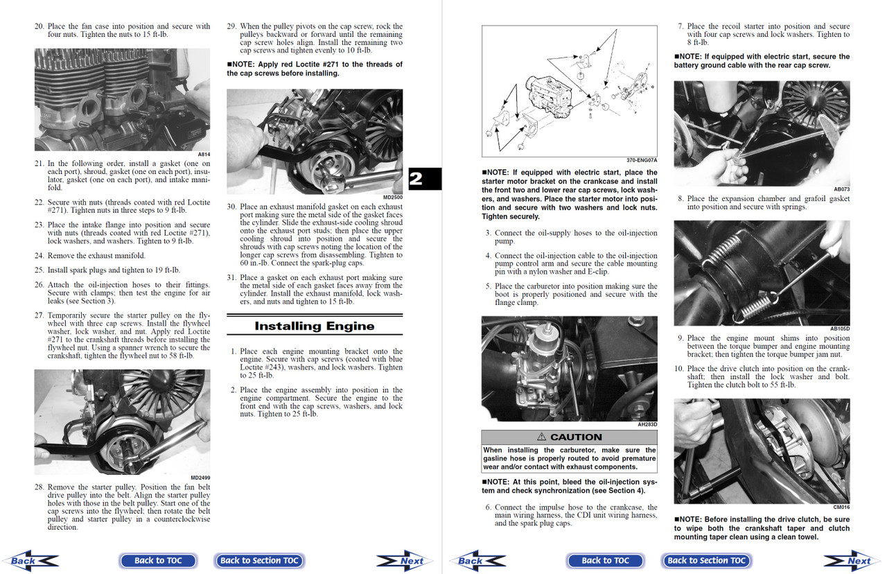 Arctic Cat 2008 F1000 EFI Sno Pro Snowmobile Service Manual