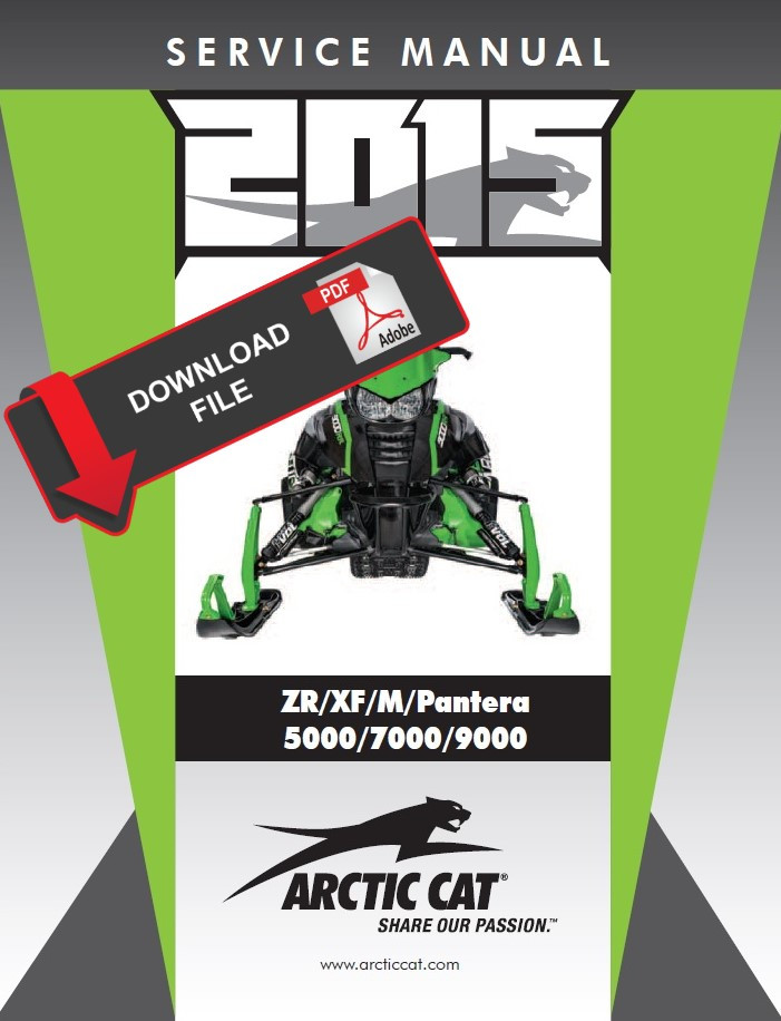 Arctic Cat 2015 ZR 5000 LXR Snowmobile Service Manual