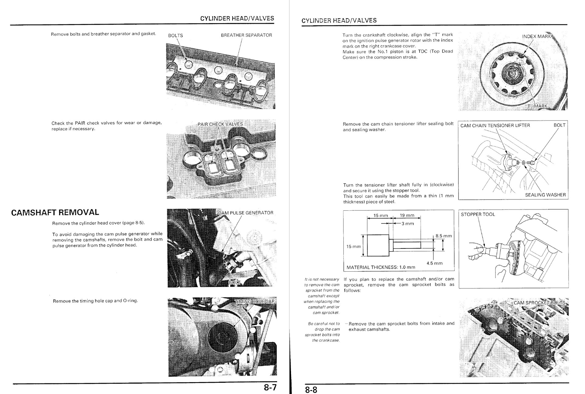 Honda 2001 CBR929RR Service Manual