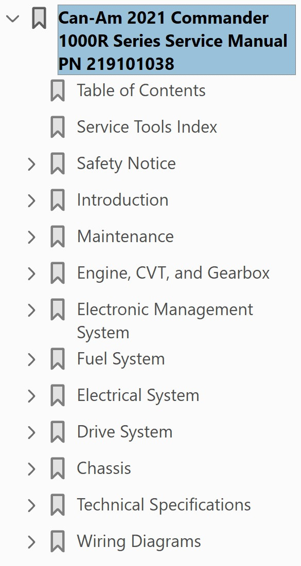 Can-Am 2021 Commander XT-P 1000R Service Manual
