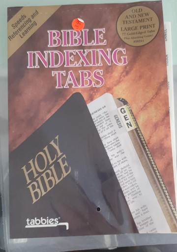 BIBLE Indexing Tabs 77 Large Print Gold-Edged Tabs