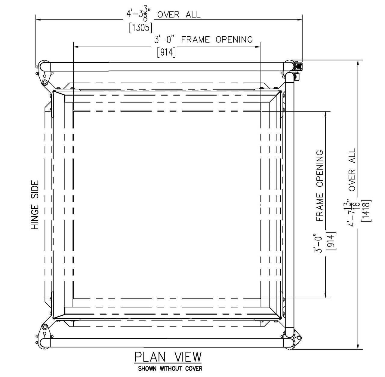Ladder Access Roof Hatch Safety Railing System Type E