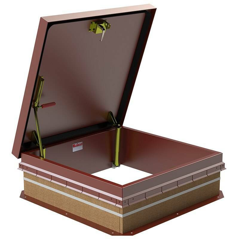 36" x 36" Aluminum Ladder Access Roof Hatch