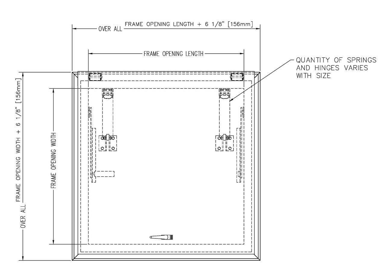 30" x 54" Aluminum Versamount Roof Hatch - Bilco - Best Roof Hatches