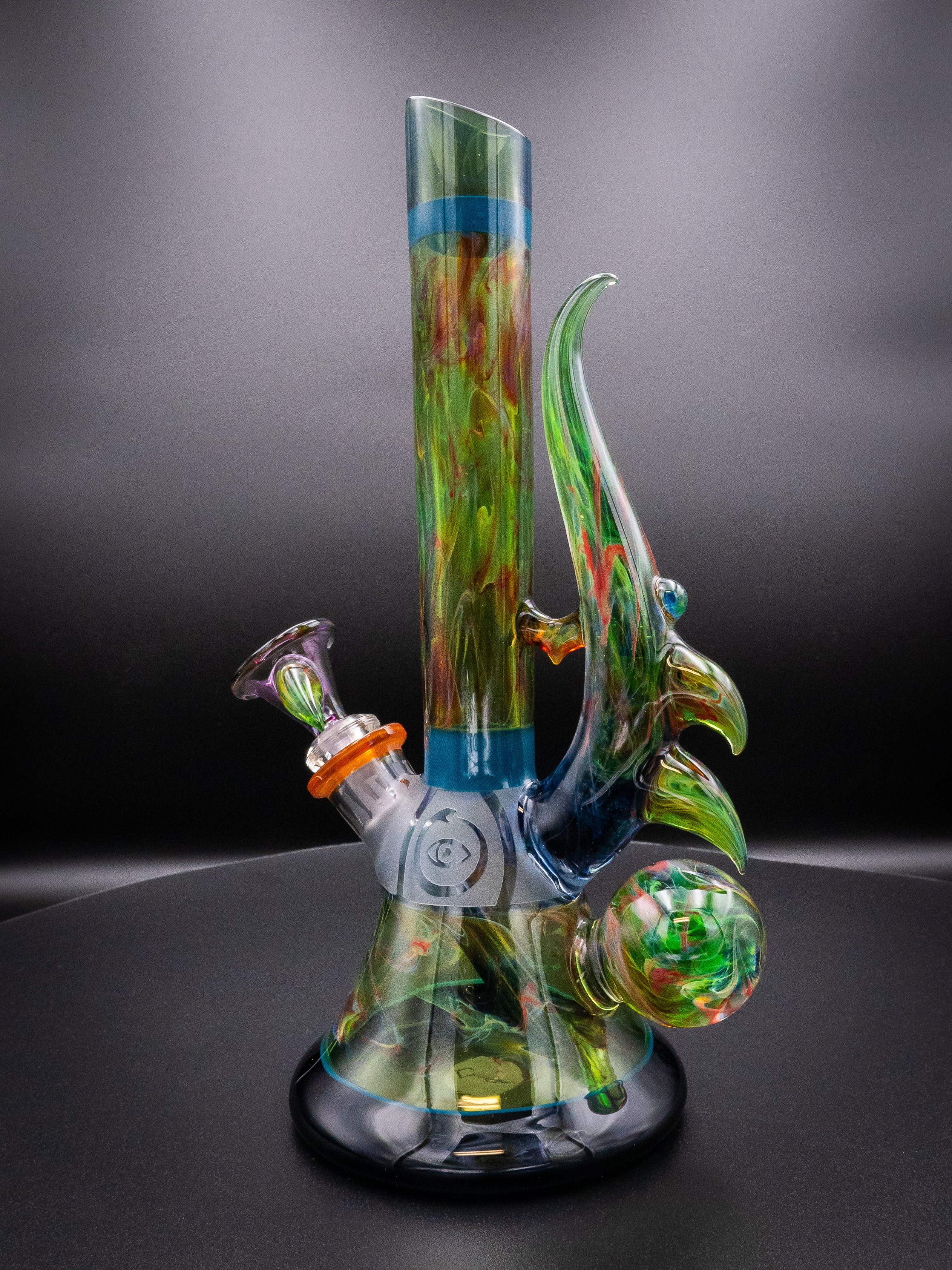 Etherius Green Loki Bong – JDZ Glass Art | WNC CBD