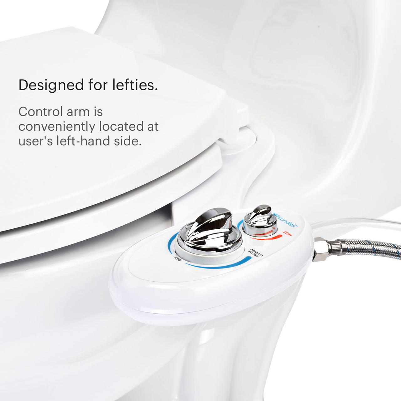 SouthSpa Left Handed Dual Temp Advanced Bidet Attachment | Brondell