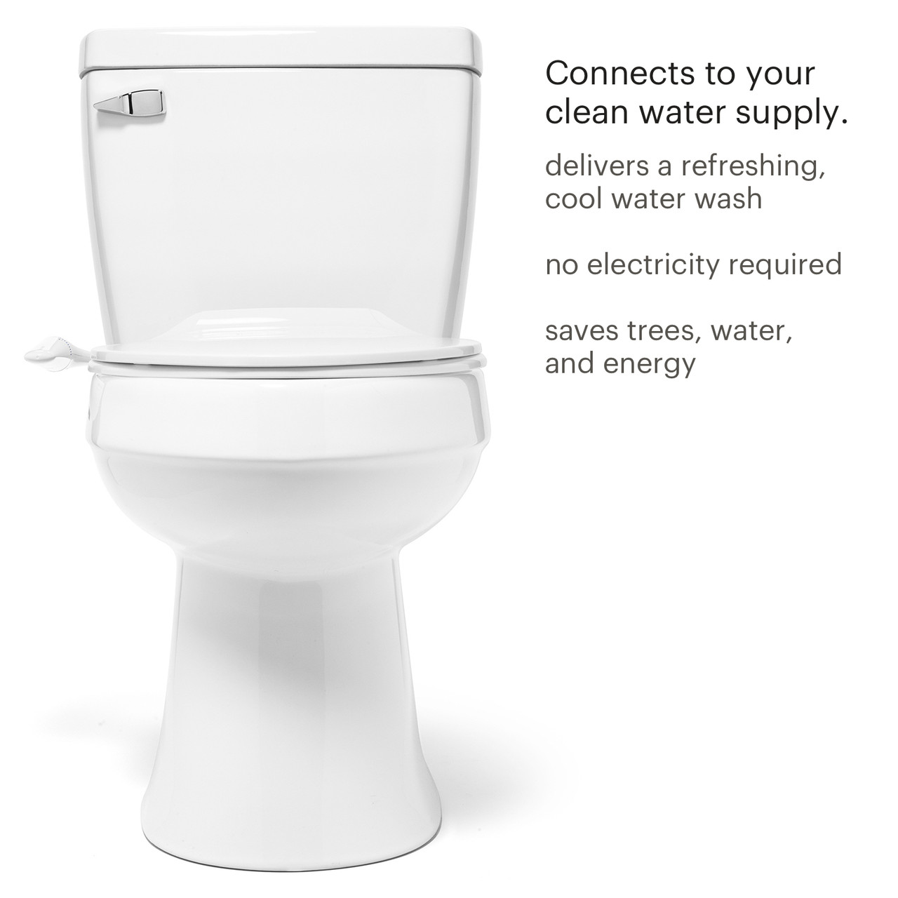 SimpleSpa Bidet Attachment with Ergonomic Controls and Single Nozzle ...