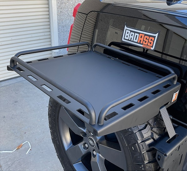 Ford Bronco Rear Tire Top Platform Complete with Strap by Badass Tents ...