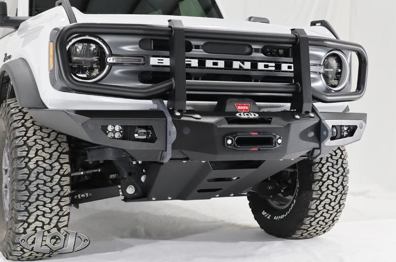 Ford Bronco Black Ops Front Bumper Full Grill Guard Bare Black Powder ...