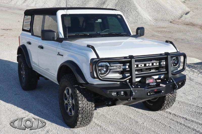 Ford Bronco Black Ops Front Bumper Full Grill Guard Bare Black Powder ...
