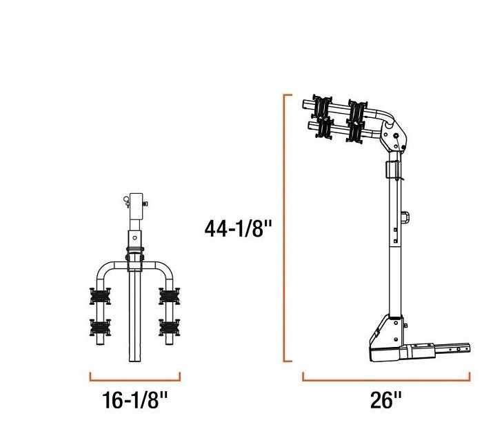 Ford Bronco / Bronco Sport Hitch-Mounted Bike Rack by Curt - 18021-EBA
