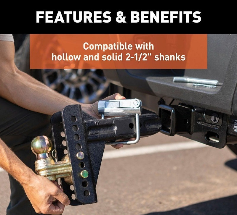 Ford Bronco / Bronco Sport No-Tool Anti-Rattle Hitch Clamp for 2-1/2 ...