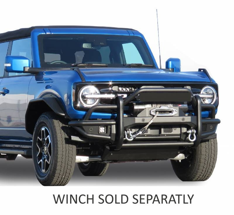 Ford Bronco D | Tubular Grille Guard Heavy Duty | Black by Black Horse ...