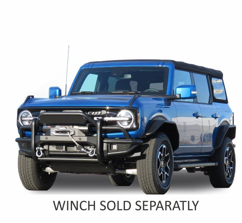 Ford Bronco D | Tubular Grille Guard Heavy Duty | Black by Black Horse ...