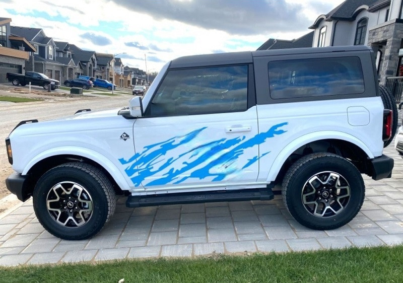 Ford Bronco Mud Splash Door Side Vinyl Graphics for 6G - V6 by Vortex ...
