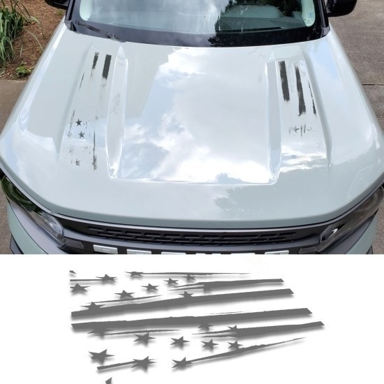 Ford Bronco Sport V14 Vinyl Hood Bump Stripes Graphics by Vortex - VS1000